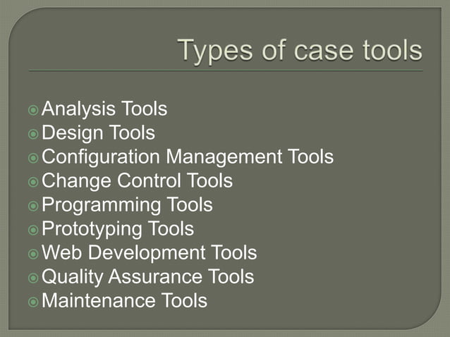 Case tools(computer Aided software Engineering) | PPTX