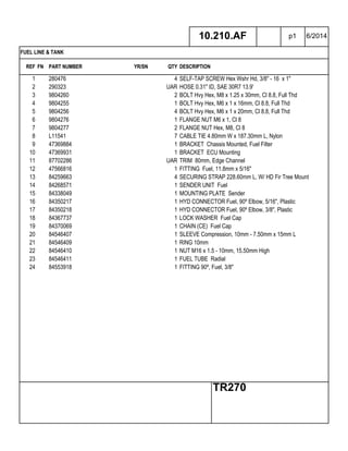Case tr270 compact track loader tier ivb parts catalogue manual | PDF
