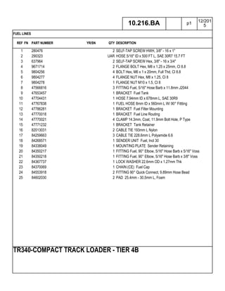 Case tr340 compact track loader tier 4 b parts catalogue manual | PDF