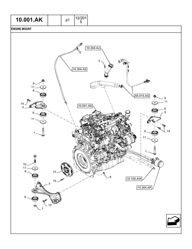 Case tr340 compact track loader tier 4 b parts catalogue manual | PDF