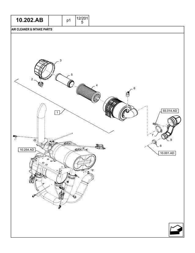 Case tr340 compact track loader tier 4 b parts catalogue manual | PDF