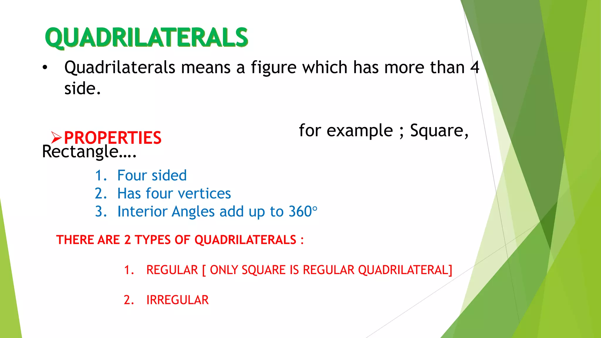 Case tudy on quadrilaterals tej | PPTX