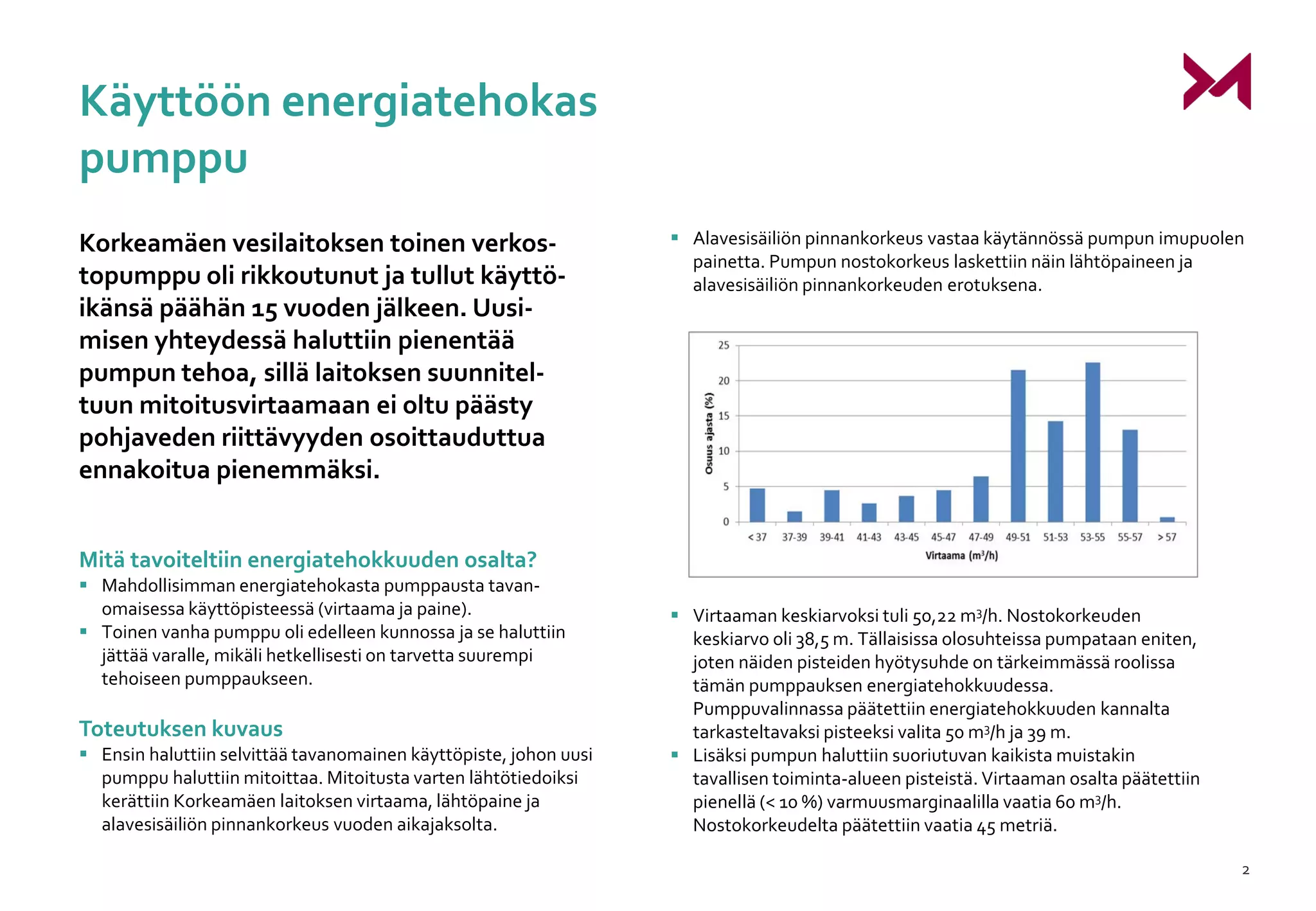 Case: Tuusulan vesilaitos energiatehokkaan pumpun hankinta - Energiatehokas vesihuoltolaitos | PPT