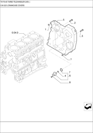 Case tx175 45 turbo telehandler parts catalogue manual | PDF