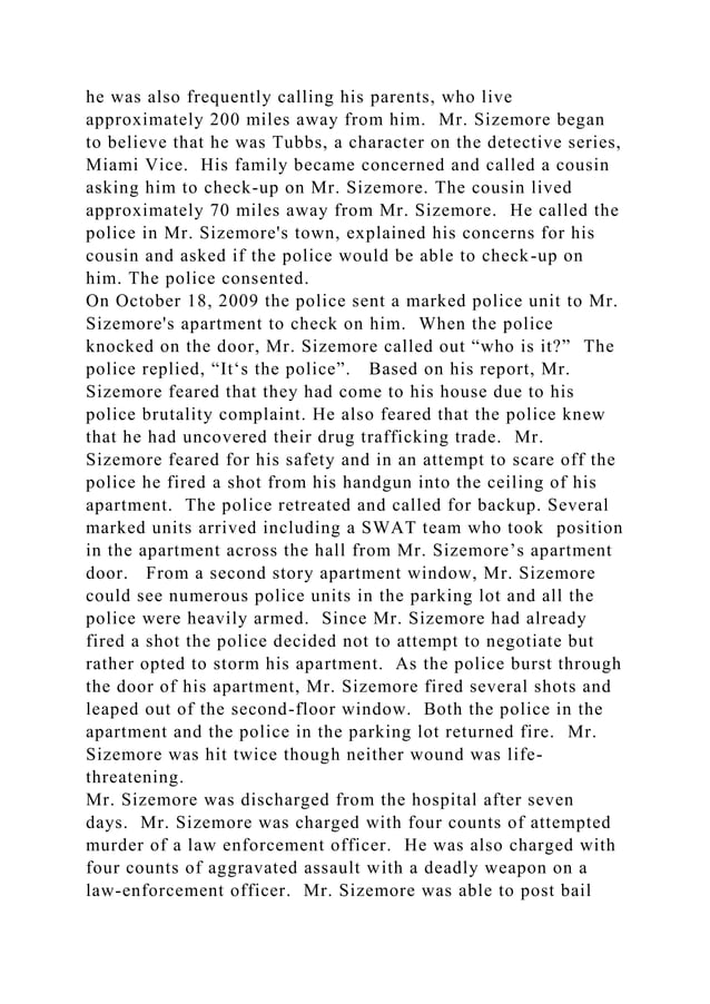 Case Vignette for Comprehensive ExamBased on the vignette provided.docx