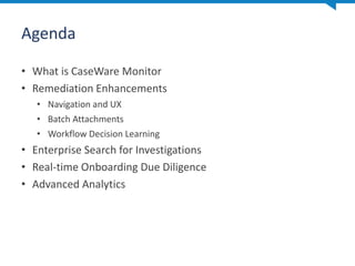 CaseWare Monitor - New in 5.4 Release | PDF