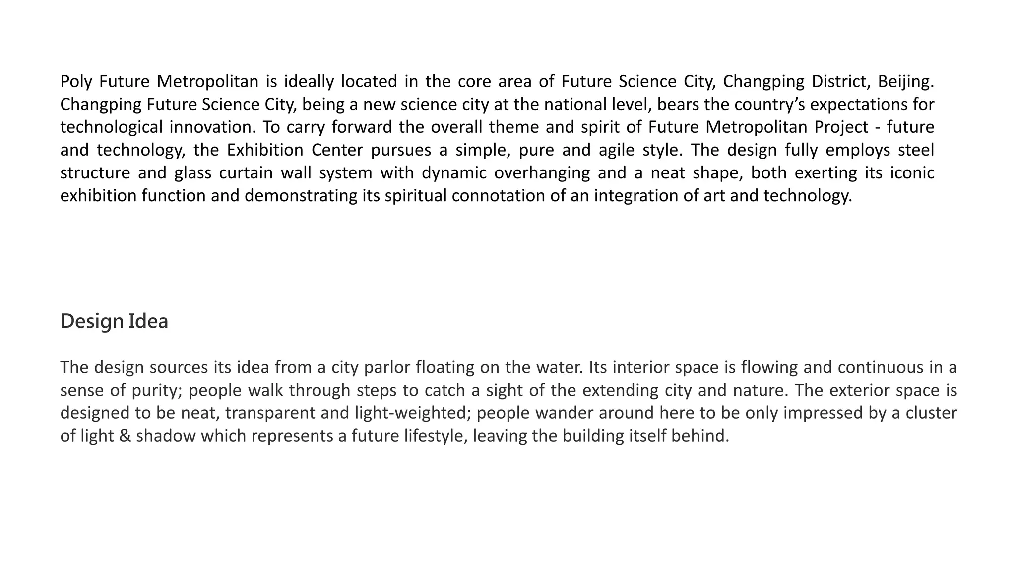 Exhibition Center of Beijing Poly Future Metropolitan / BIAD | PPTX ...