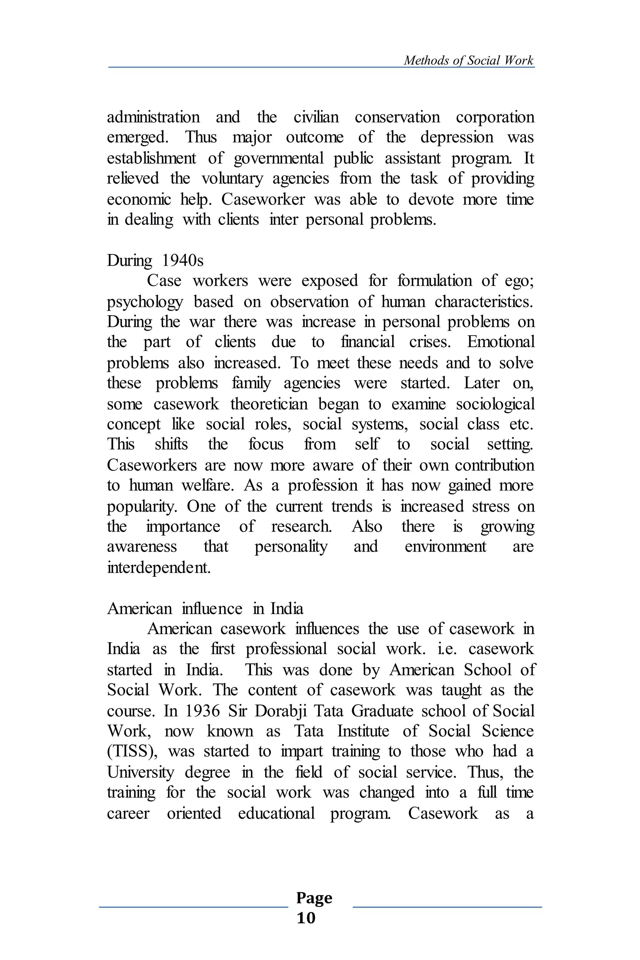 complete note of Casework | DOCX
