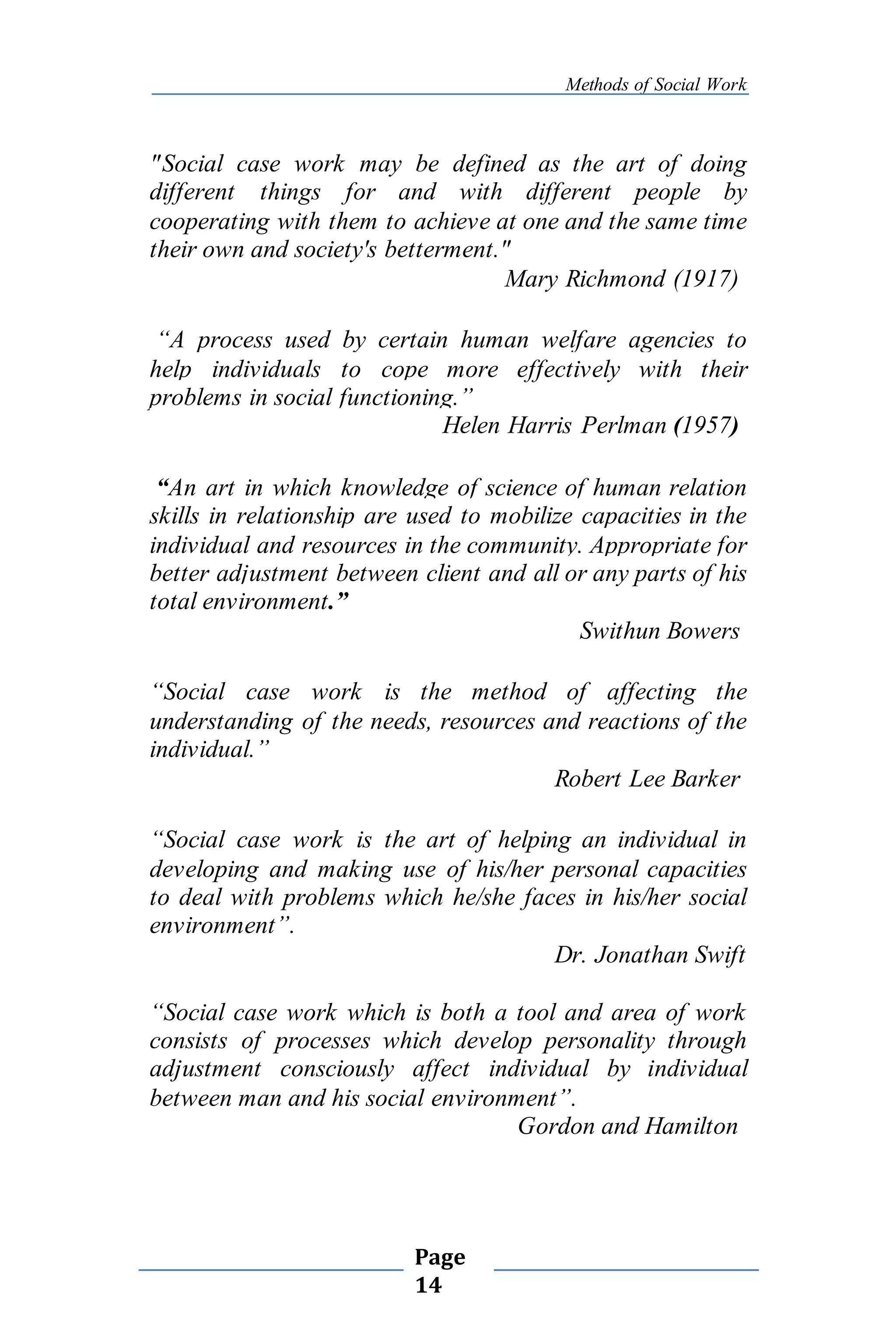 complete note of Casework | DOCX