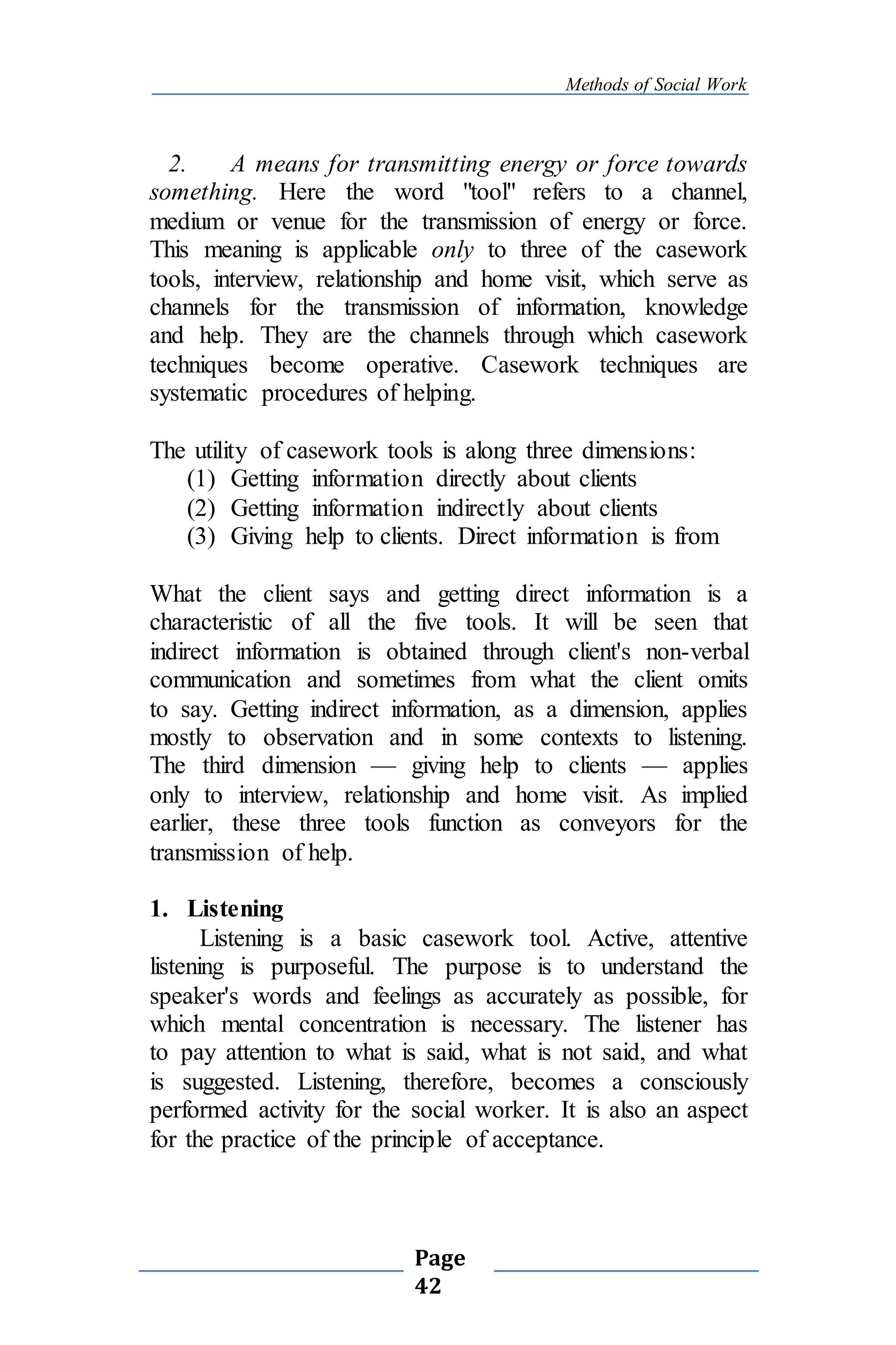 complete note of Casework | DOCX