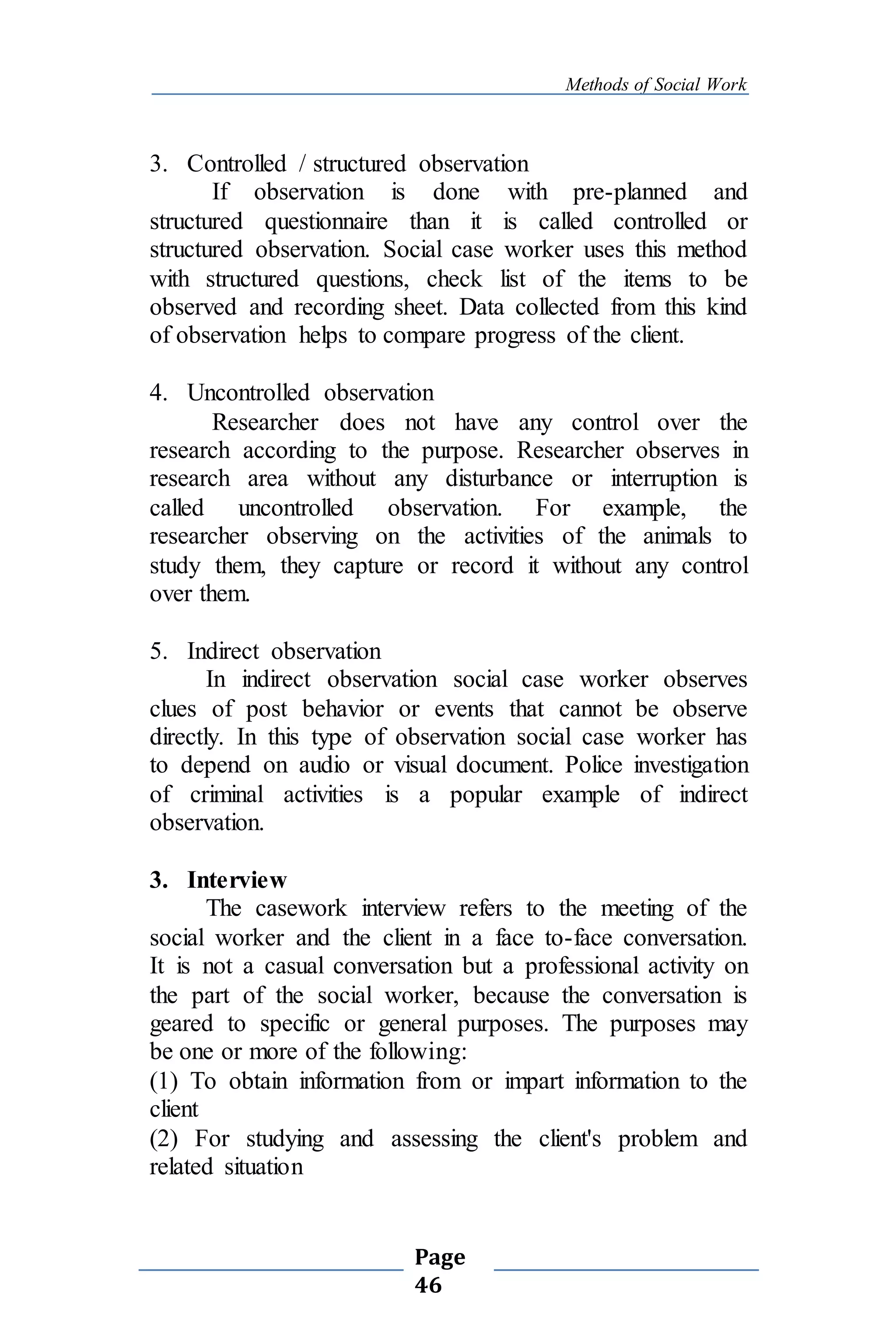 complete note of Casework | DOCX