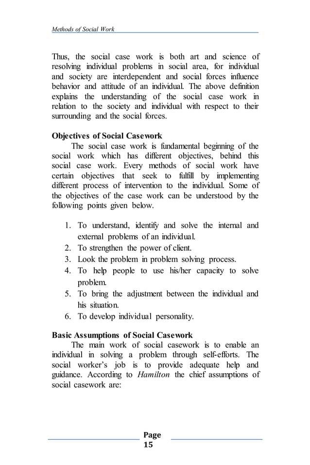 complete note of Casework | DOCX