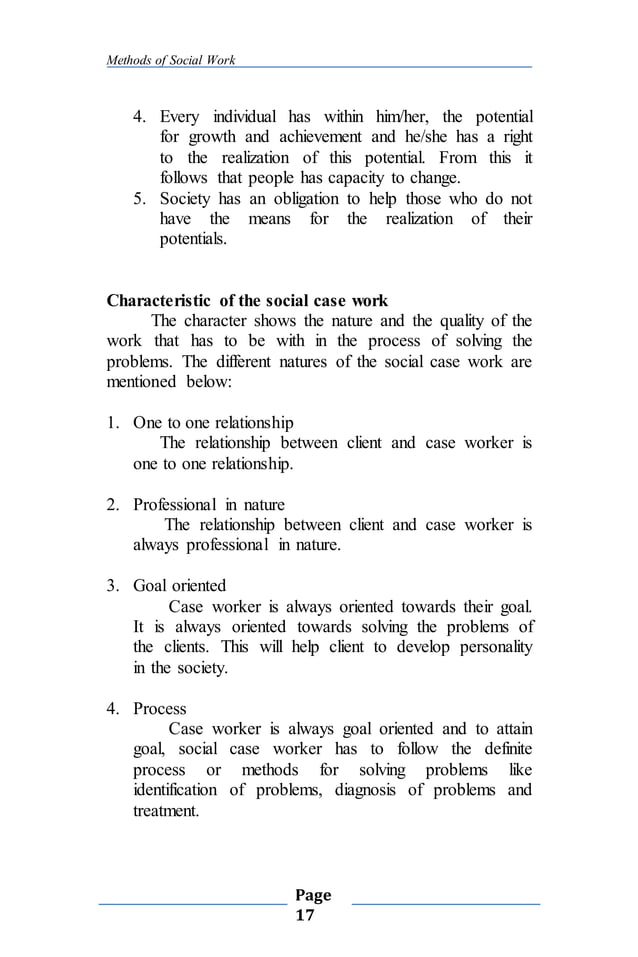 complete note of Casework | DOCX