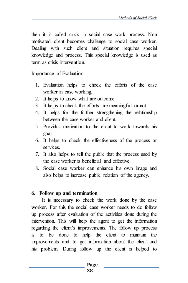 complete note of Casework | DOCX