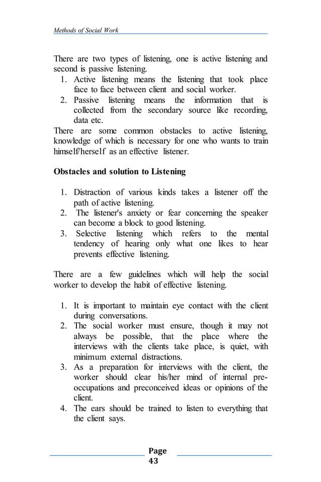 complete note of Casework | DOCX