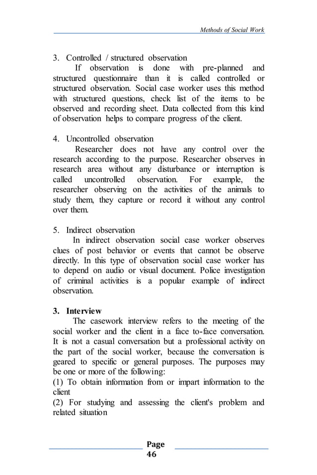 complete note of Casework | DOCX