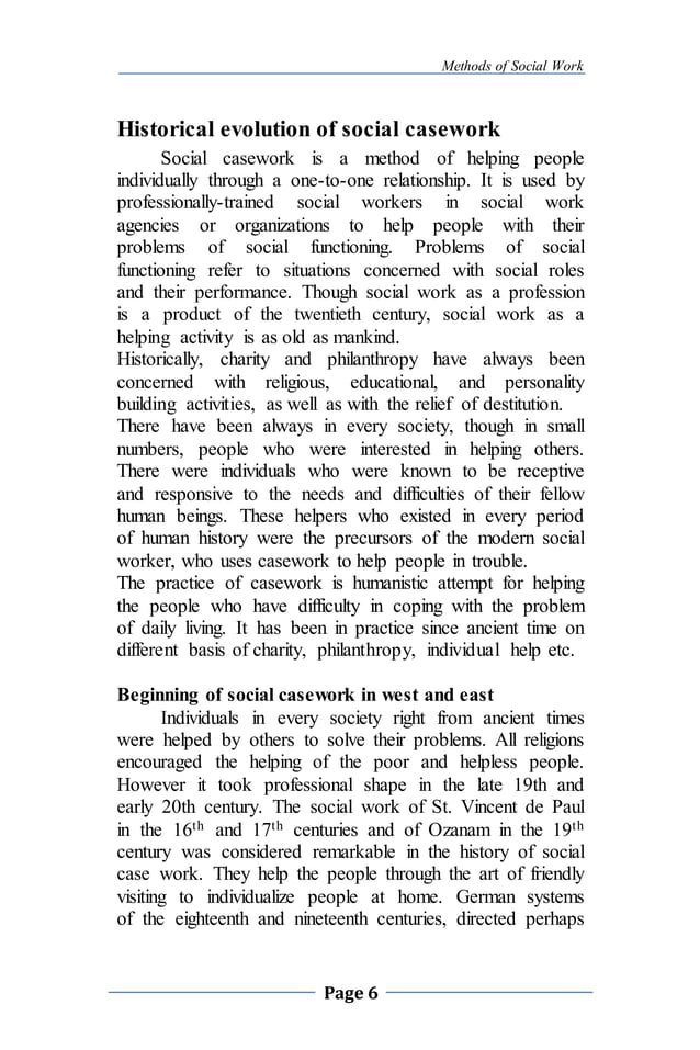 complete note of Casework | DOCX