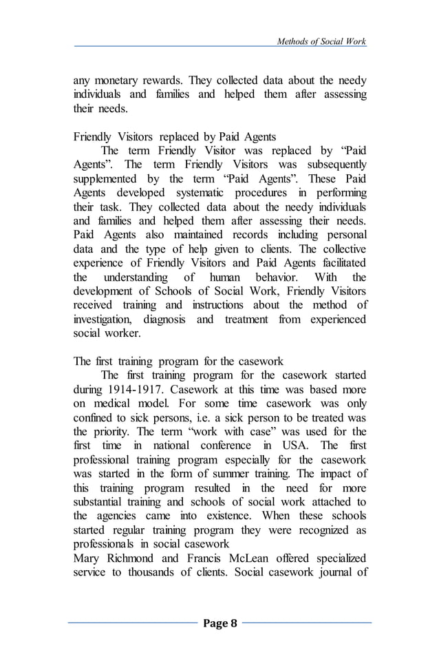 complete note of Casework | DOCX