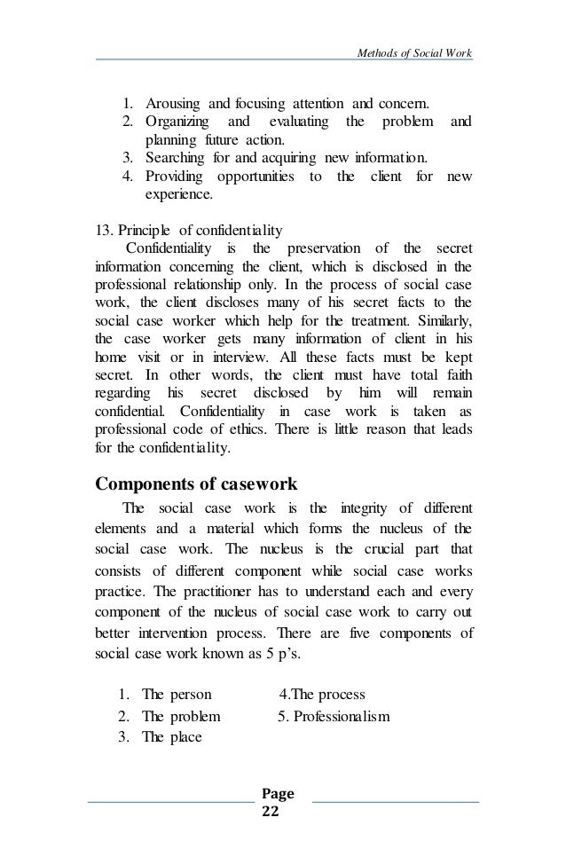 complete note of Casework