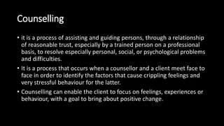 Case work, counselling and psychotherapy | PPTX