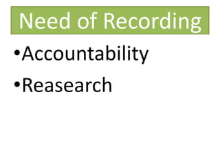 Case work recording | PPTX