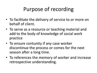 Case work recording | PPTX