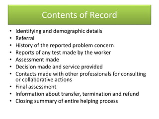 Case work recording | PPTX