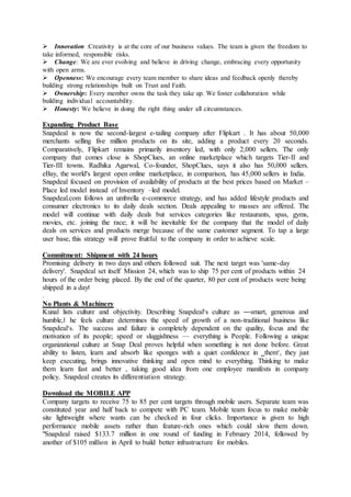 Simple draft on Snapdeal case write up | PDF