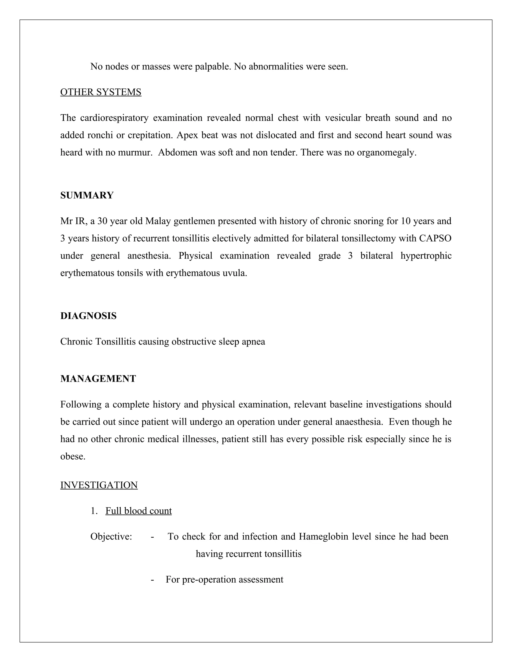 Case write up ent | DOC