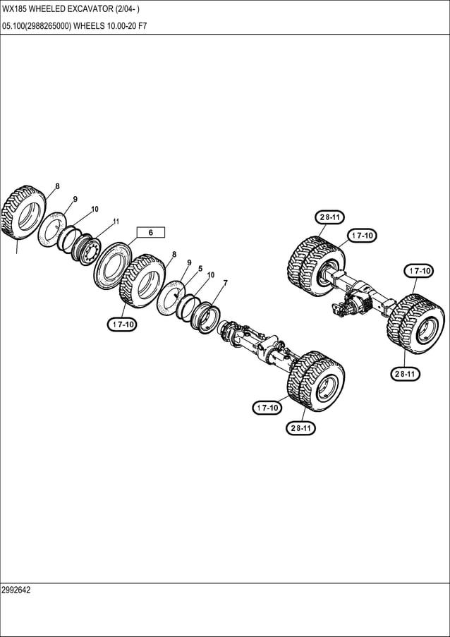 Case wx185 wheel excavator parts catalogue manual | PDF