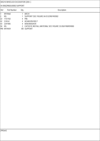 Case wx210 wheel excavator parts catalogue manual | PDF