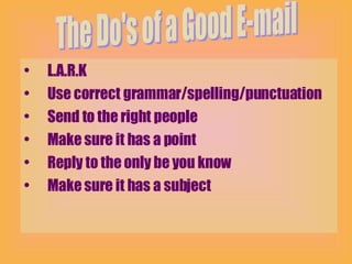 Good E-mail | PPT