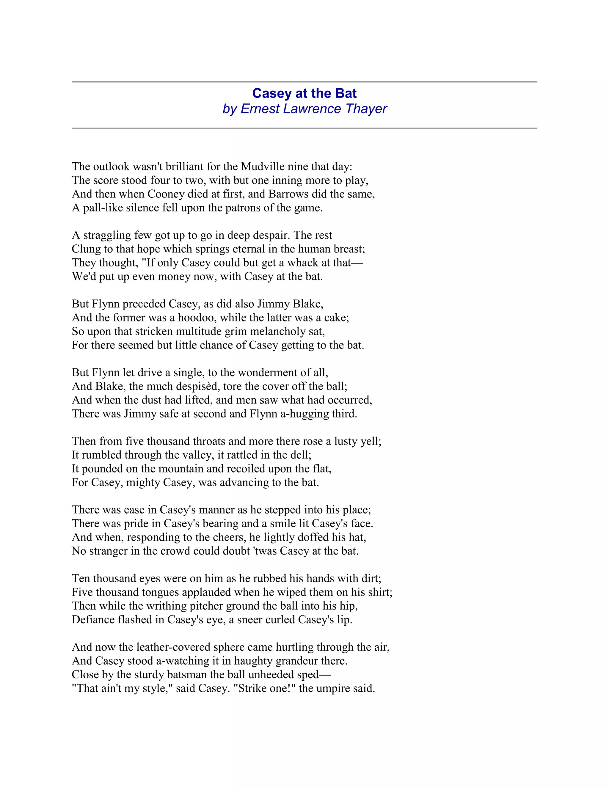 Casey at the bat | PDF