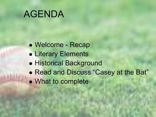 Casey at the bat lesson | PPT