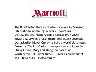 Ritz Carlton Brand Case Study | PPTX