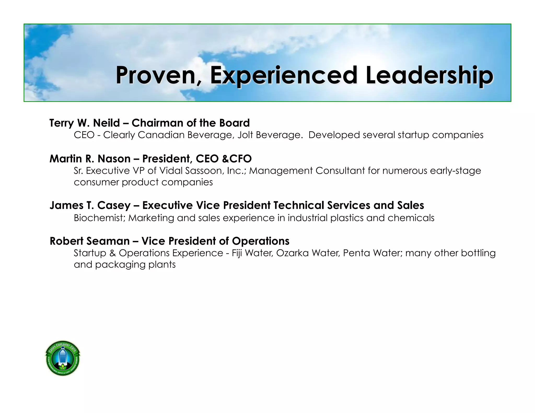 Casey container corporate presentation q2-2011 | PDF
