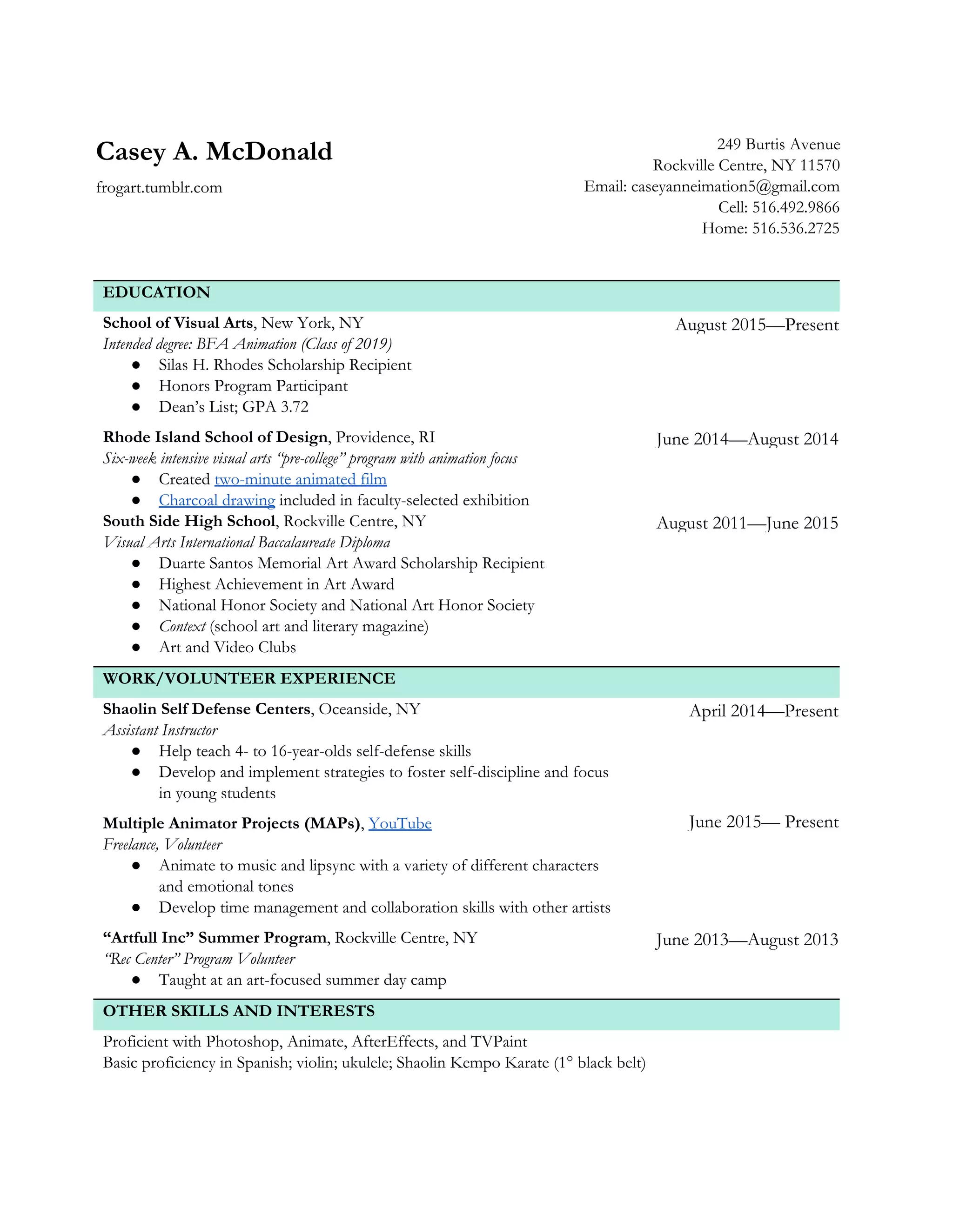 Casey McDonald Resume | PDF | Martial Arts | Sports