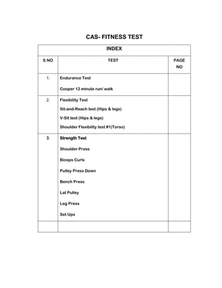 IBDP CAS Fitness Handbook | PDF