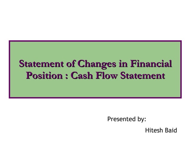 Cash Flow Statement | PPT