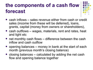 Cash flow forecasting | PPT