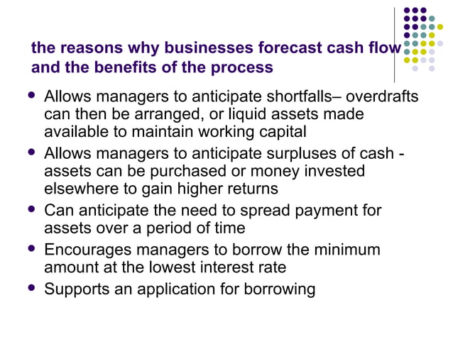 Cash flow forecasting | PPT