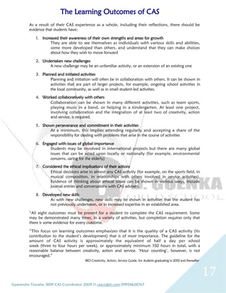 IBDP CAS handbook GD Goenka World School 2009 -11 | PDF