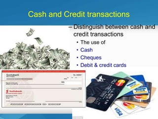 Cash and credit transactions | PPTX