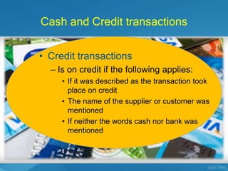 Cash and credit transactions | PPTX