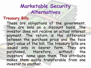 Cash and marketable securities management | PPTX