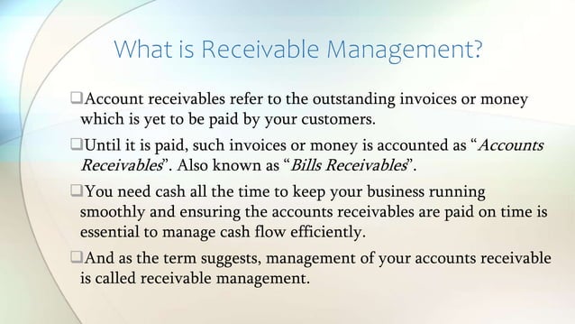 Cash and Receivable Management.pptx | Credit Cards | Personal Debt