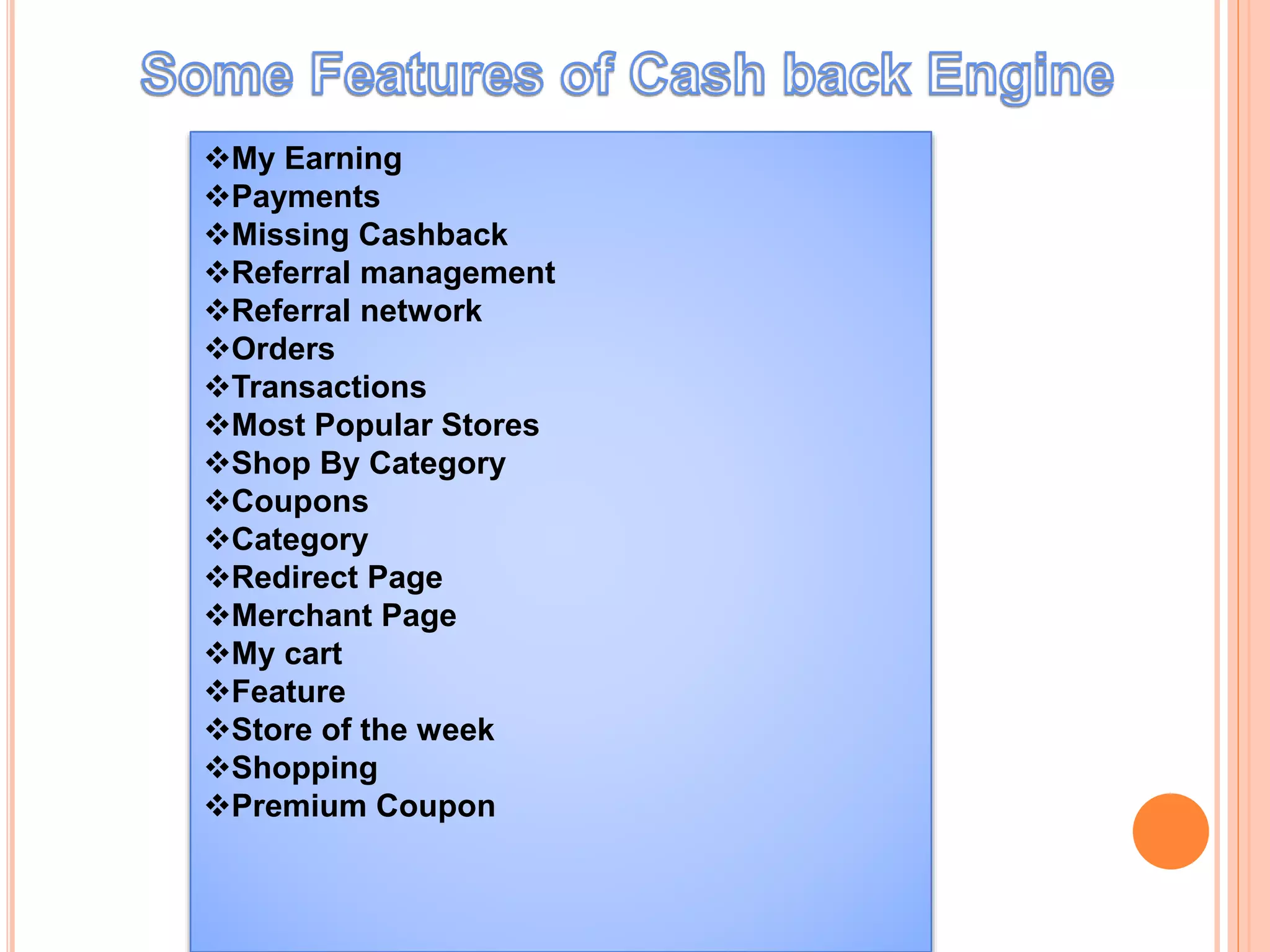 Cashback engine clone script | PPTX