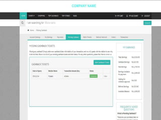 Cashback engine clone script | PPTX