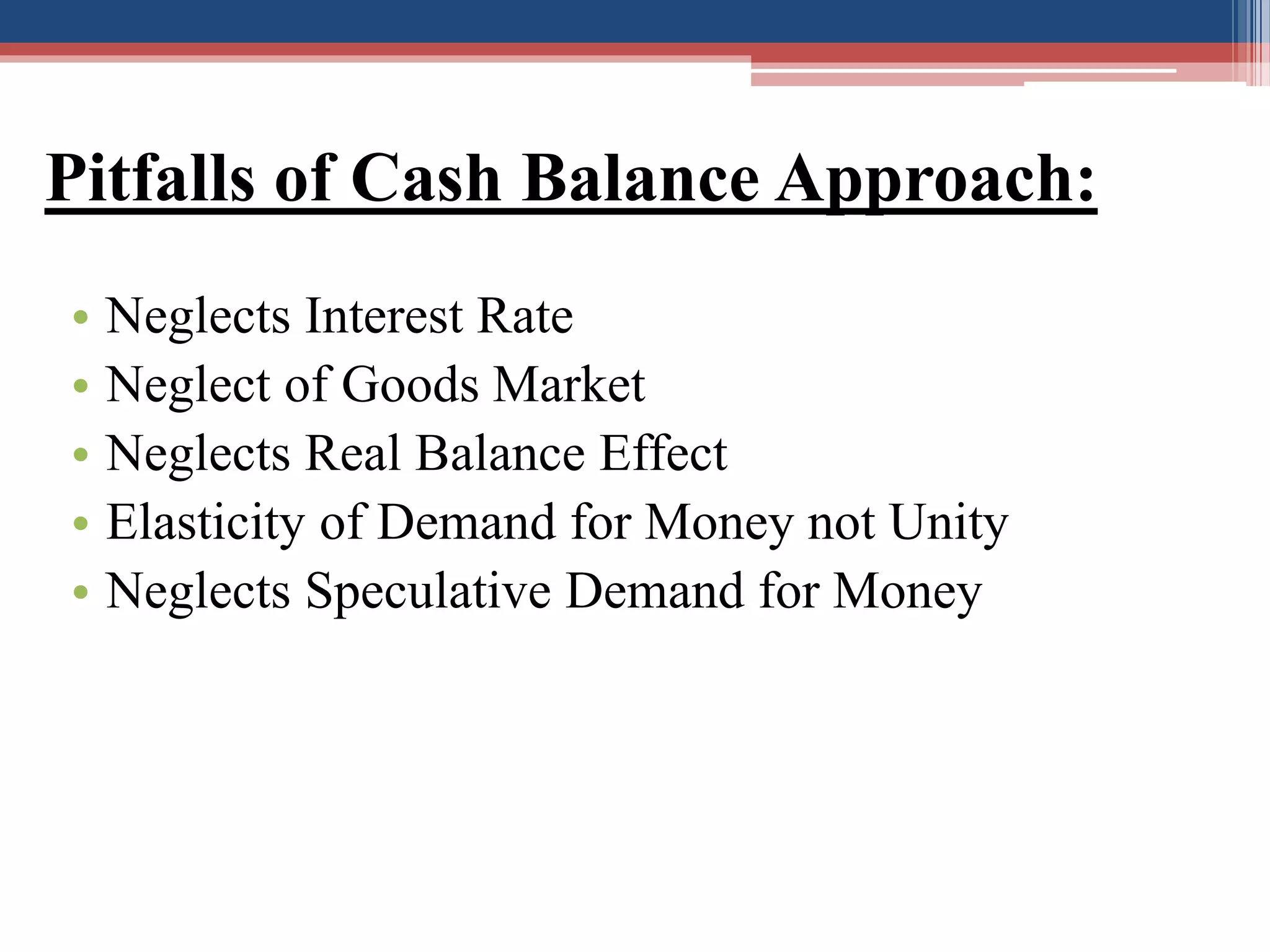 Cash balance approach of quantity theory of money | PPTX