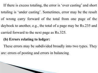 Cashbook and Errors in Financial Accounting | PPT
